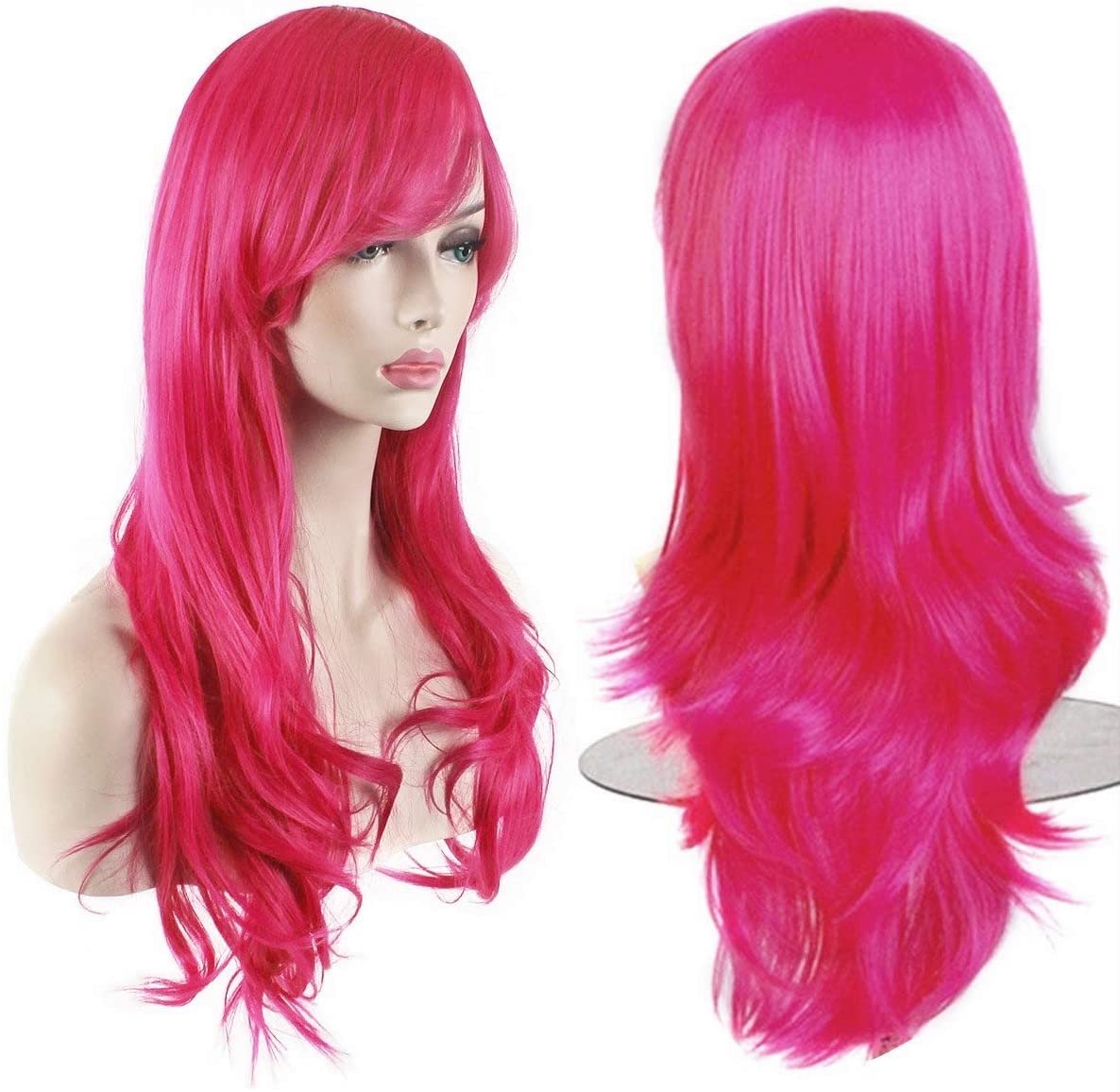 KIRALOVE Wig – extensions – long – delux – color – shock pink ...