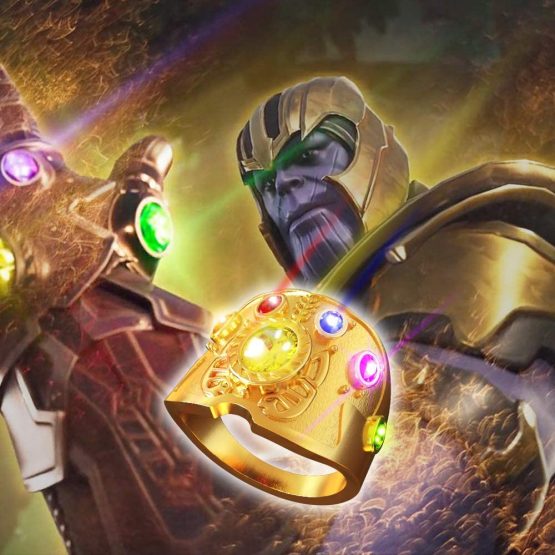 Thanos Ring Bracelet Infinity Gems Gauntlet Ring Gold Power Stone Ring ...