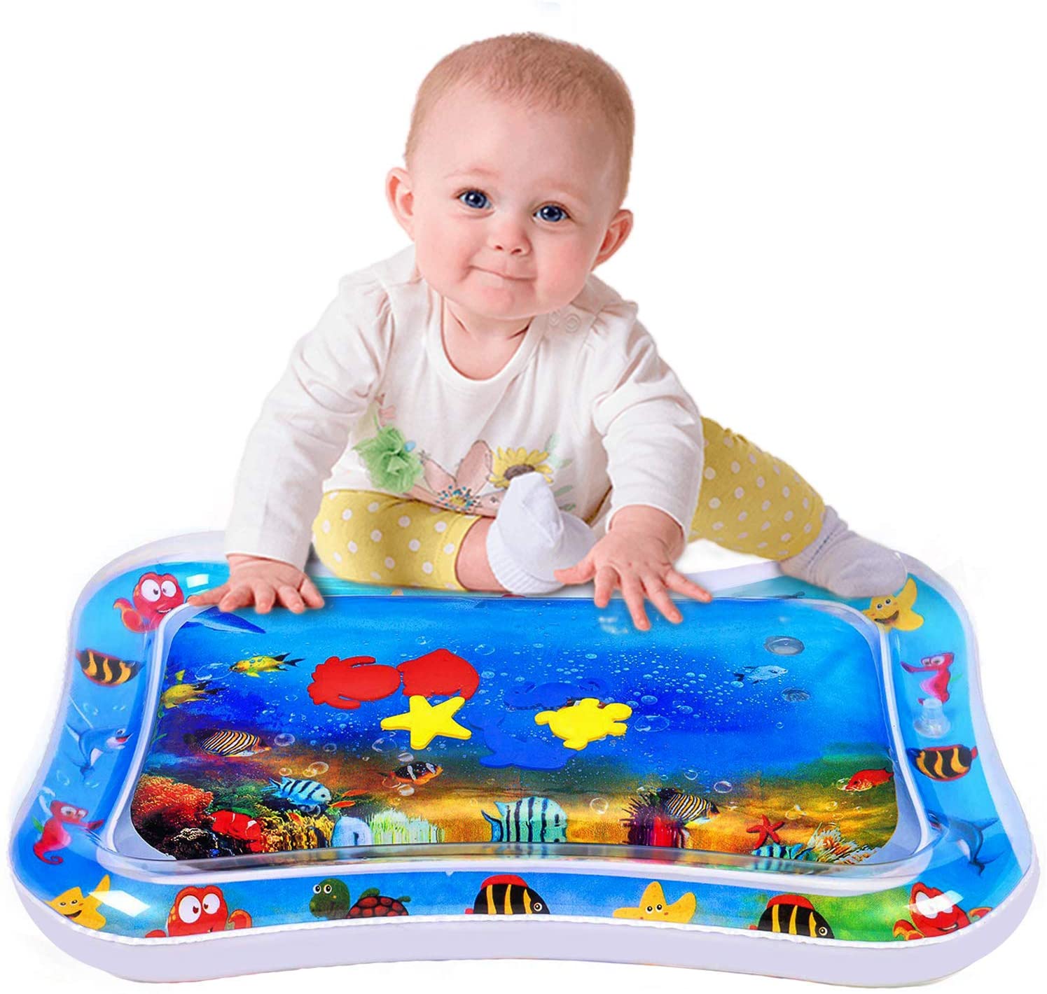 Inflatable Baby Mat for Stimulation Growth Tummy Time Water Play Mat ...