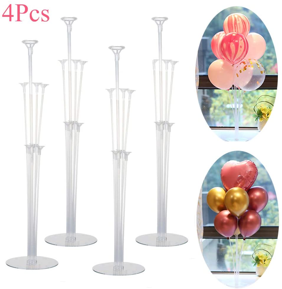 Poseca Balloon Stand Kit Clear Table Balloon Holder for Birthday Party ...