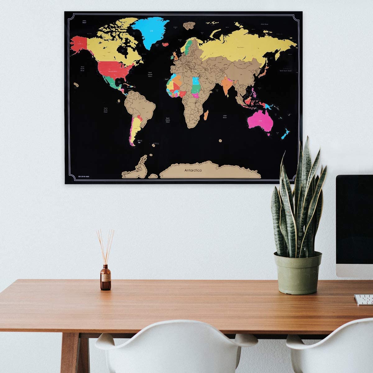 Navaris Scratch Off World Map – Large Wall Poster Art to Track ...