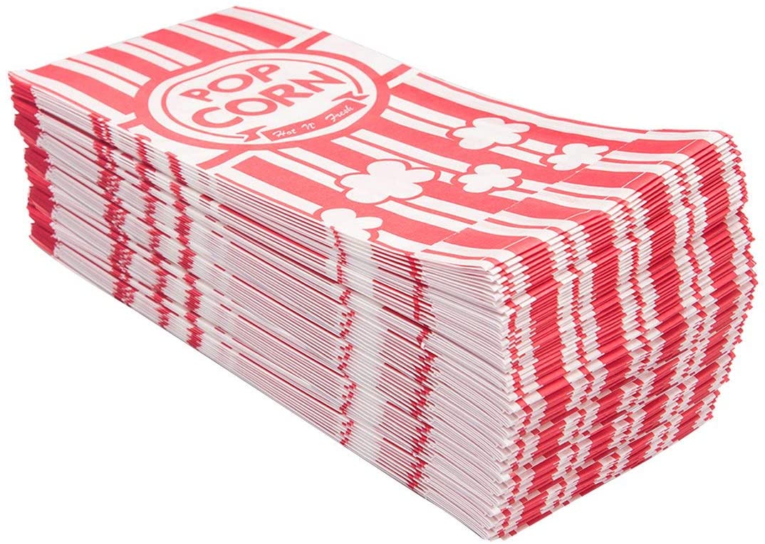 Tebery 200-set Popcorn Bags Movie Theater Popcorn Boxes Paper Popcorn ...