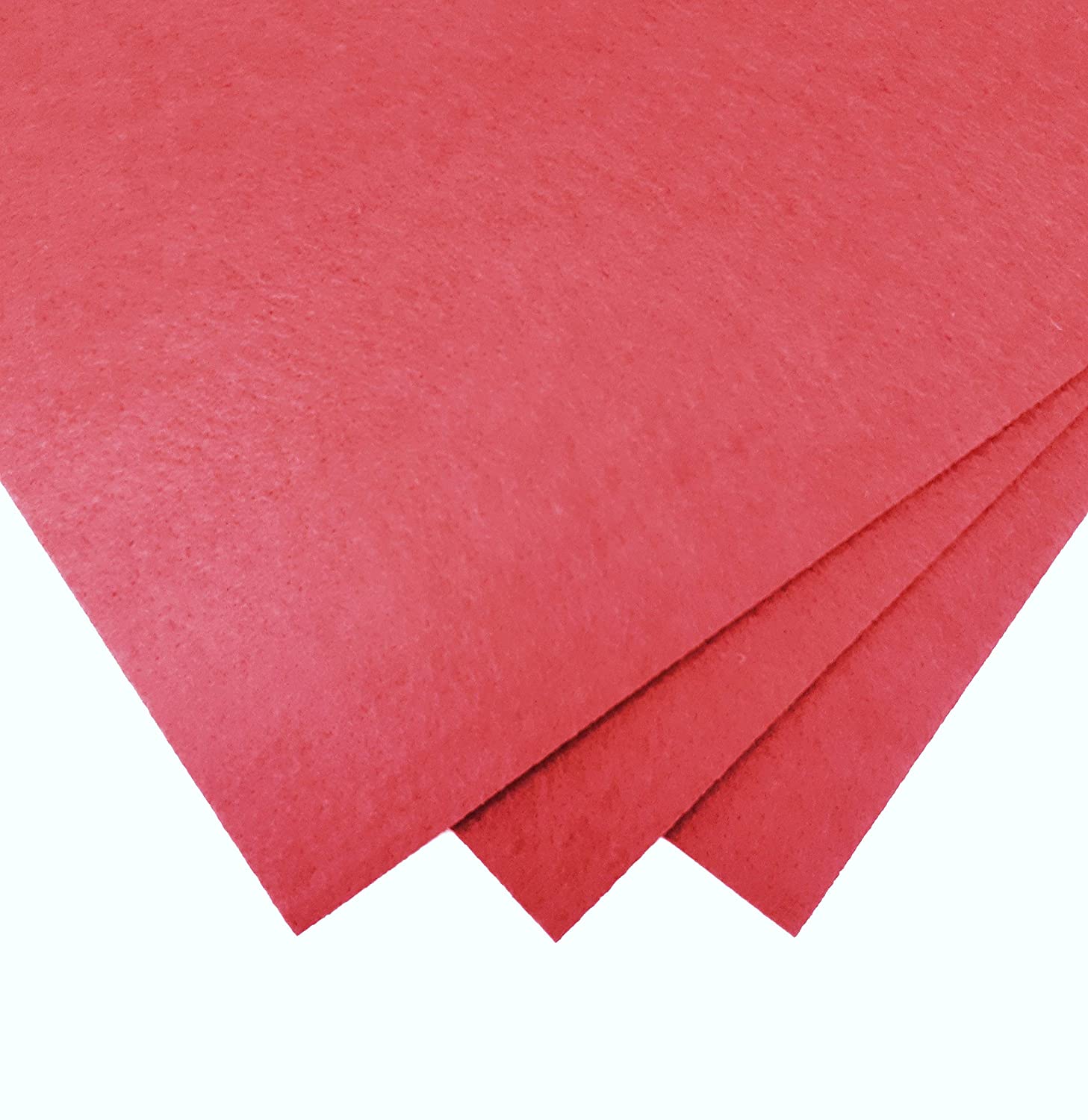 AYSIBOO – craft felt (40 x 30 cm) – 4 mm thick, 3 felt sheets – red ...