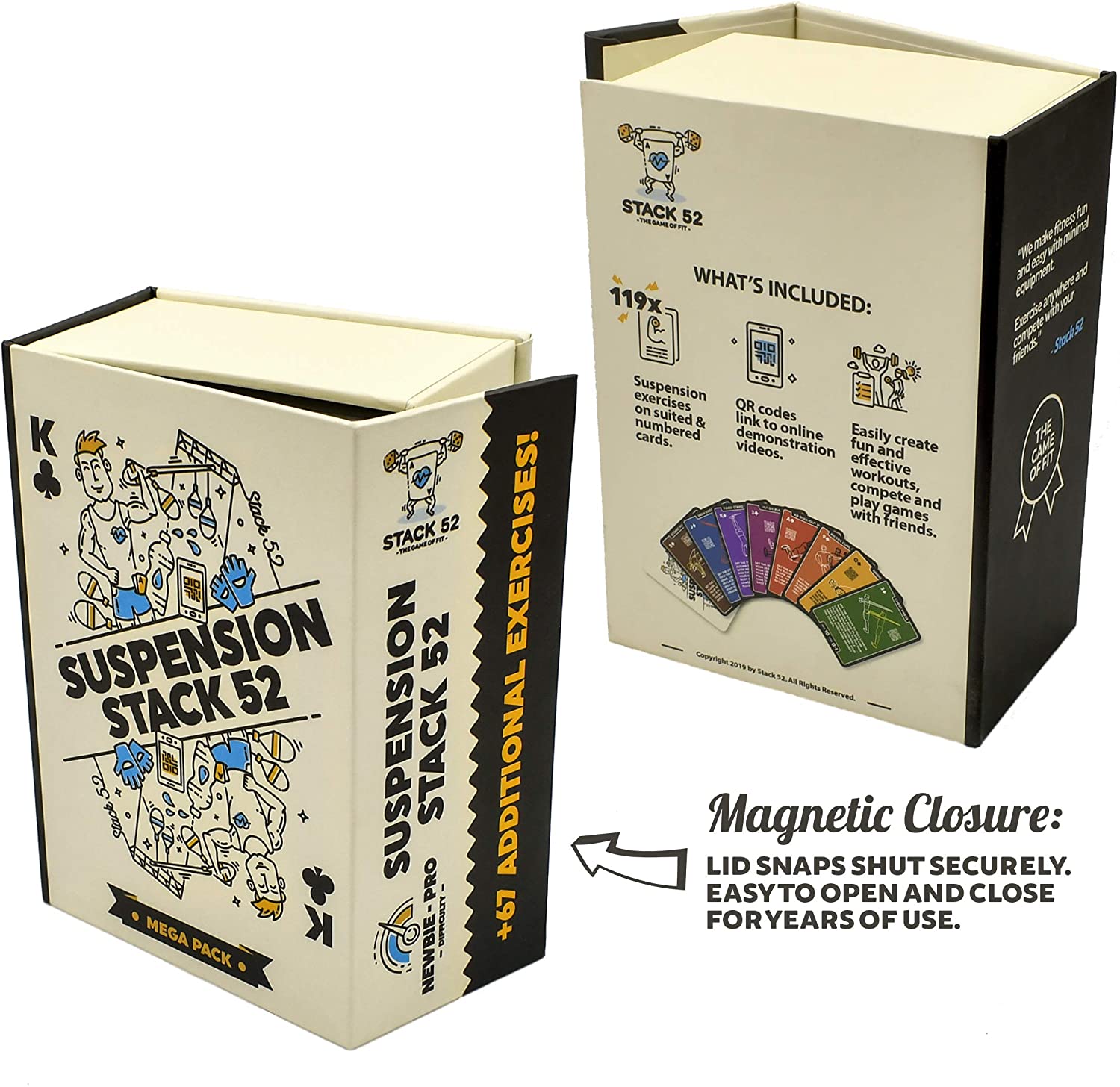 Stack 52 Suspension Exercise Cards. Compatible with TRX and other ...