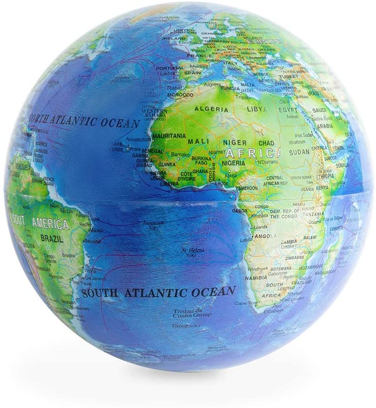 Balvi Globe Magic 360º Rotary function Blue colour Polystyrene 14cm ...