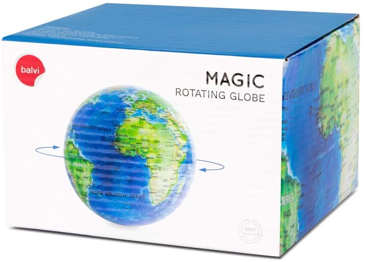 Balvi Globe Magic 360º Rotary function Blue colour Polystyrene 14cm ...
