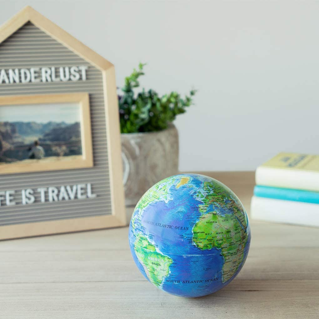Balvi Globe Magic 360º Rotary function Blue colour Polystyrene 14cm ...
