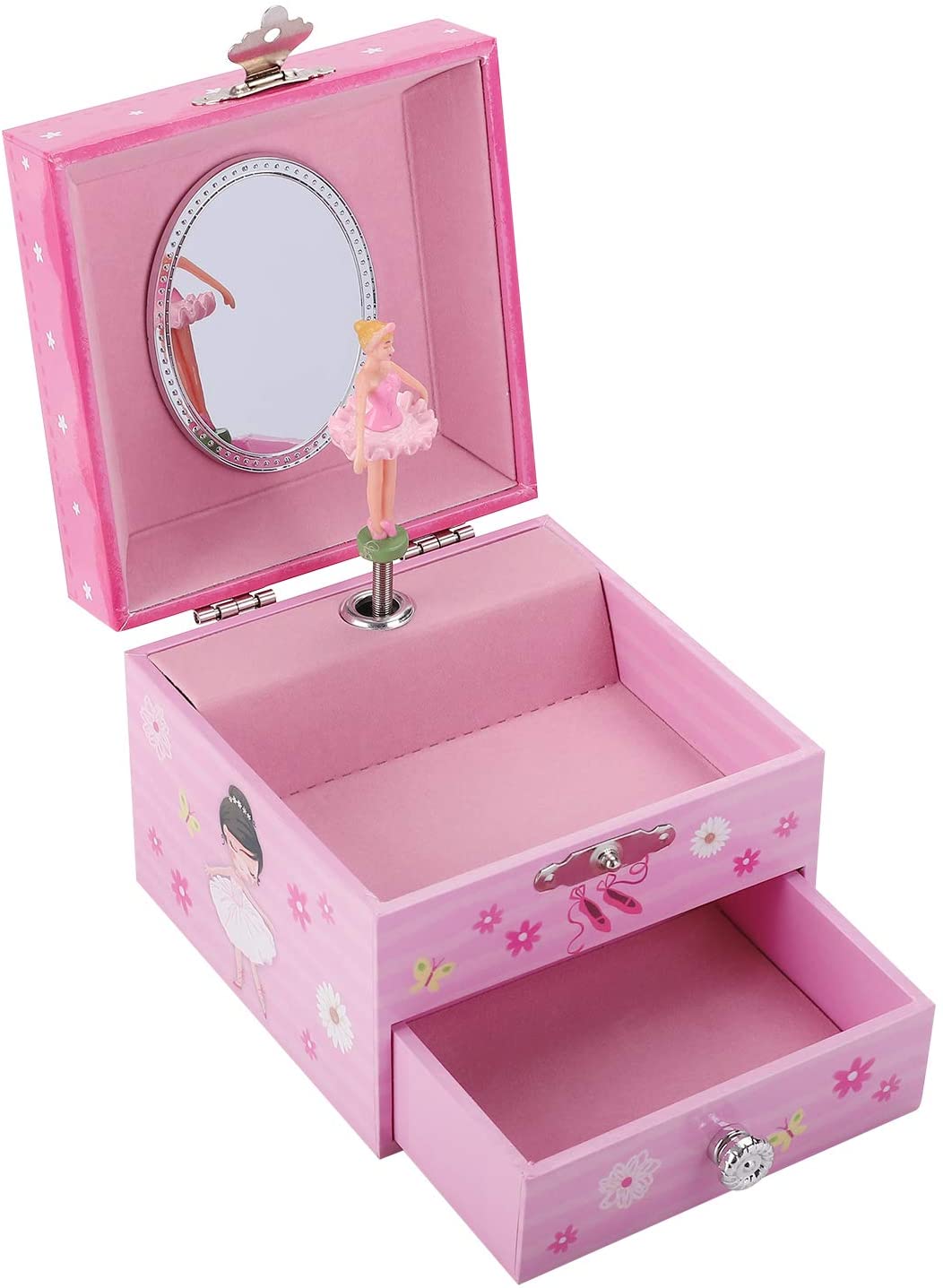 TAOPU Girl’s Musical Jewelry Box with Spinning Cute Ballerina Girl ...