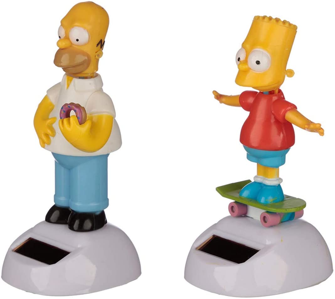 Puckator Set of 2 Novelty Solar Pals Dancing Bobble Head Figure – Homer ...