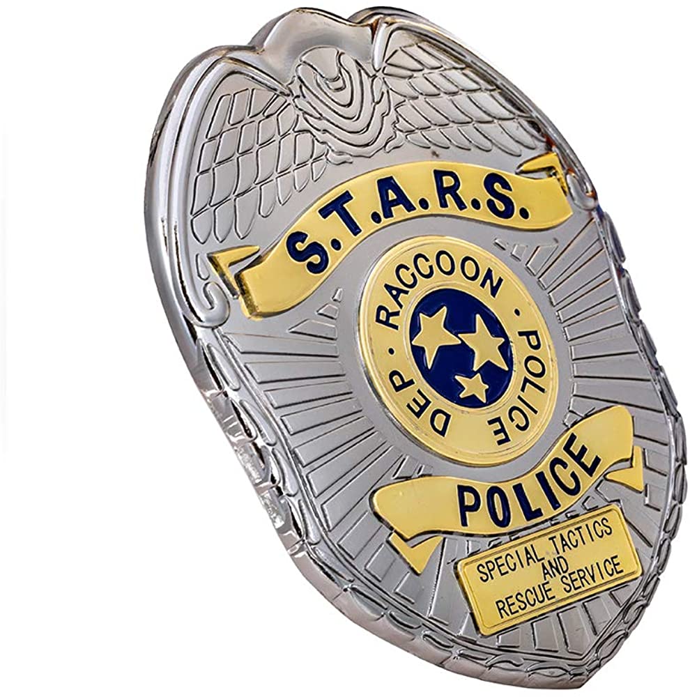 X-COSTUME Resident Evil 2 Remark RPD Pin Badge S.T.A.R.S Badge Shield ...