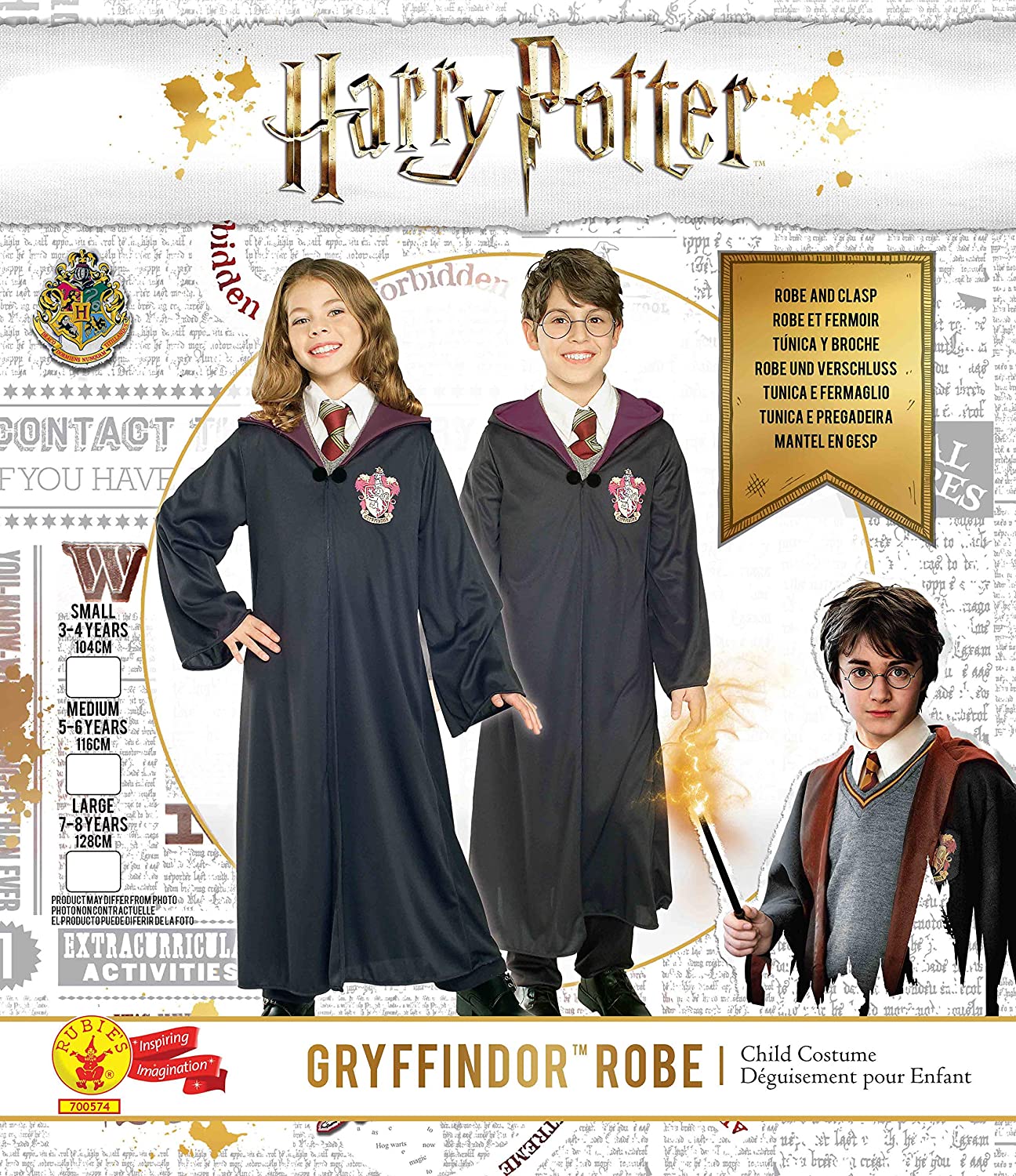 Rubie’s Official Harry Potter Gryffindor Classic Robe Costume, Childs ...