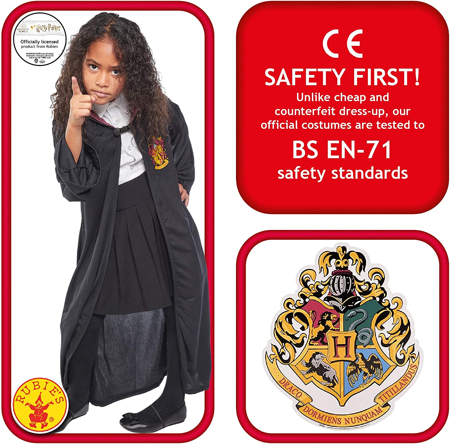 Rubie’s Official Harry Potter Gryffindor Classic Robe Costume, Childs ...