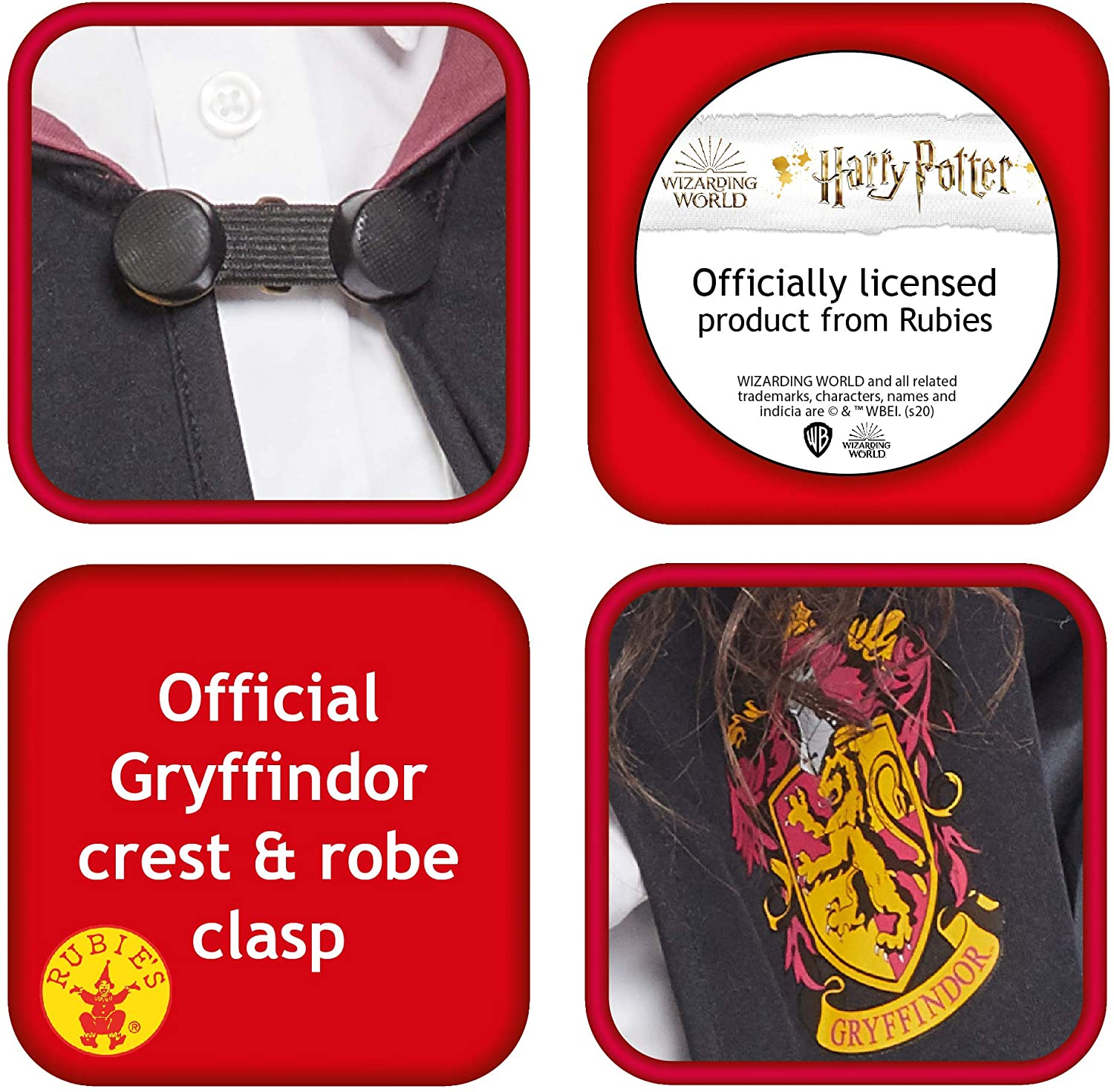 Rubie’s Official Harry Potter Gryffindor Classic Robe Costume, Childs ...