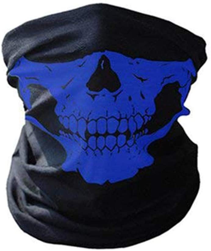 AOFOX 7 Pieces Seamless Skull Face Tube Mask Motorcycle Face Skull Mask ...