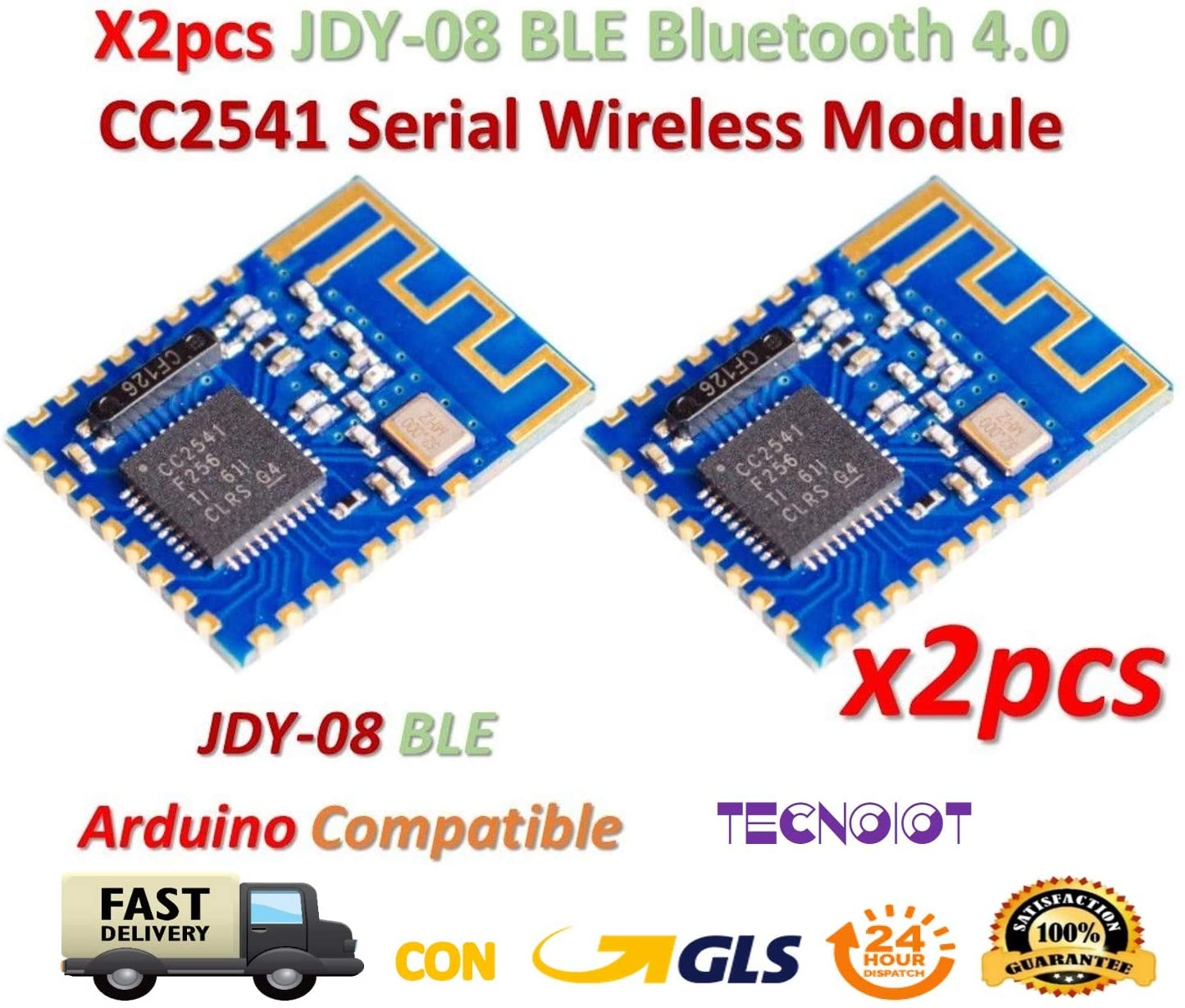 TECNOIOT 2pcs JDY-08 BLE Bluetooth 4.0 Uart Transceiver Module CC2541 Wireless iBeacon – TopToy