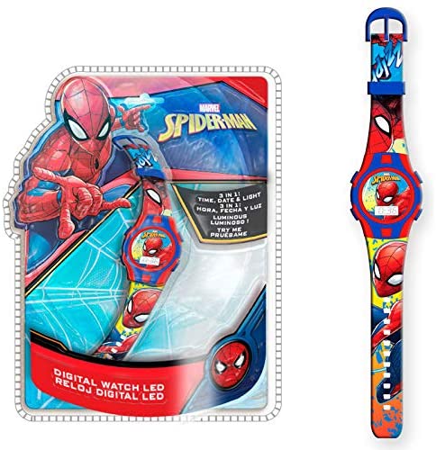 SPIDERMAN 1 Light New Packaging 3 Digital Wrist Watch (MV15495), Multi ...