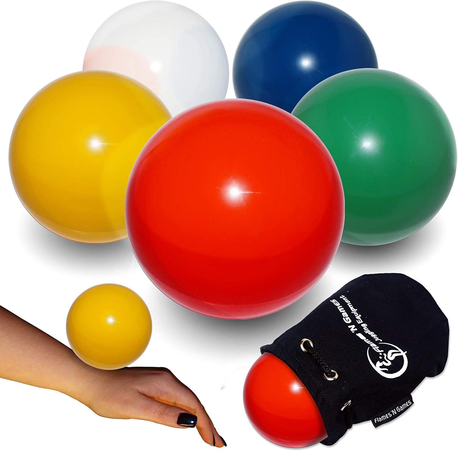 Flames N Games Juggle Dream Practice Contact Ball + Suede Bag – Pro ...