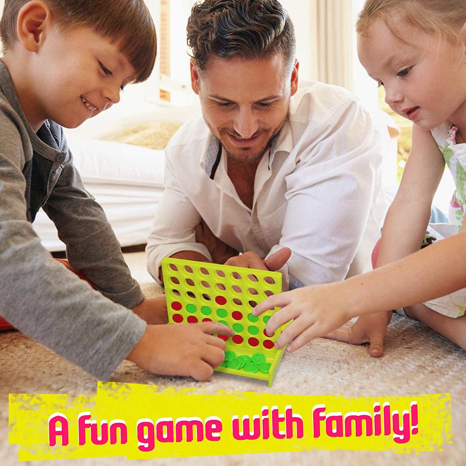 THE TWIDDLERS – 24 Mini Line Up Connect Board Game Set – 4 Vibrant ...