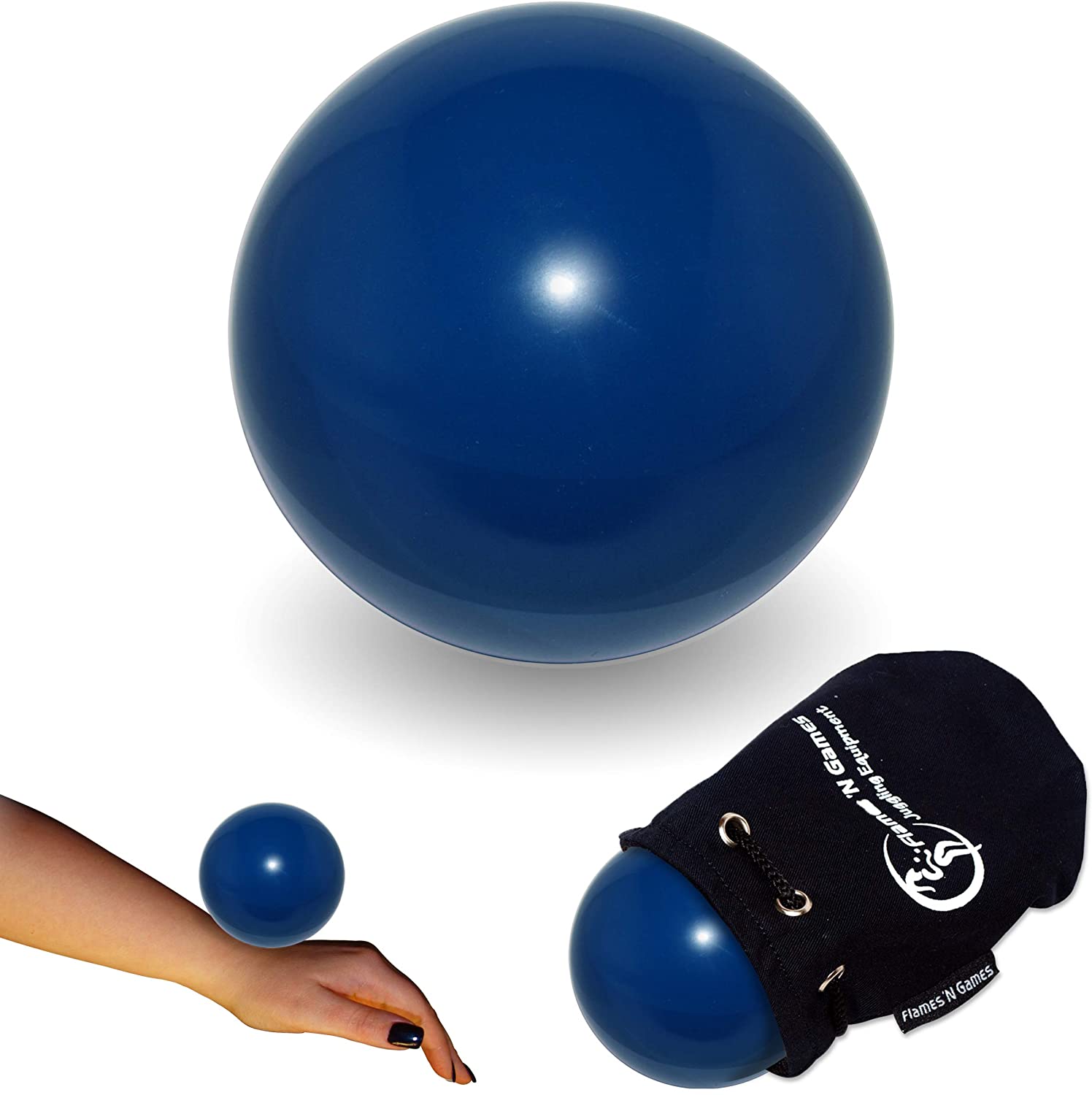 Flames N Games Juggle Dream Practice Contact Ball + Suede Bag – Pro ...