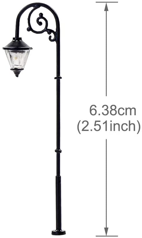 Evemodel LYM57 10pcs Model Train 1:87 Single Head Street Lights HO ...