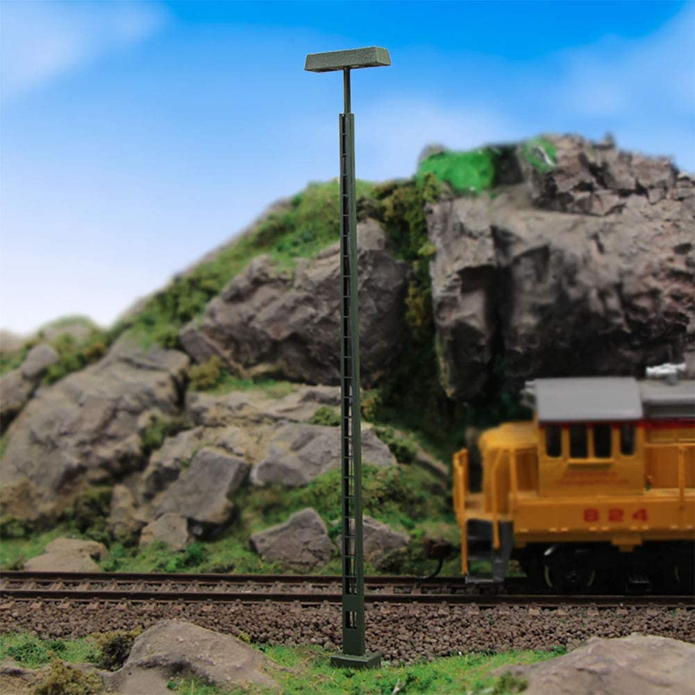 LQS54HO 3pcs Model Railway operating Lights Lattice Mast HO Scale lamp ...