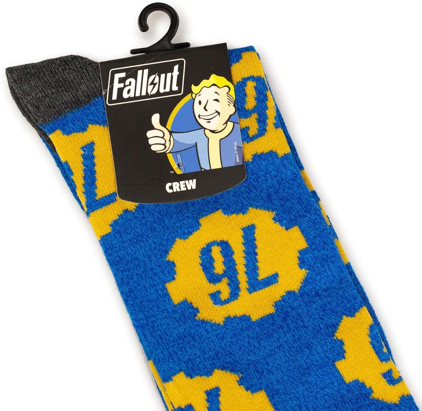 Bioworld Fallout Collectibles | Blue & Yellow Crew Socks Fallout ...