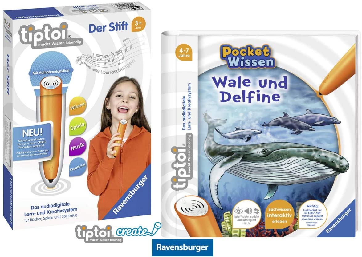 tiptoi Ravensburger Book 4-7 Years Old Pocket Knowledge – Whales and ...