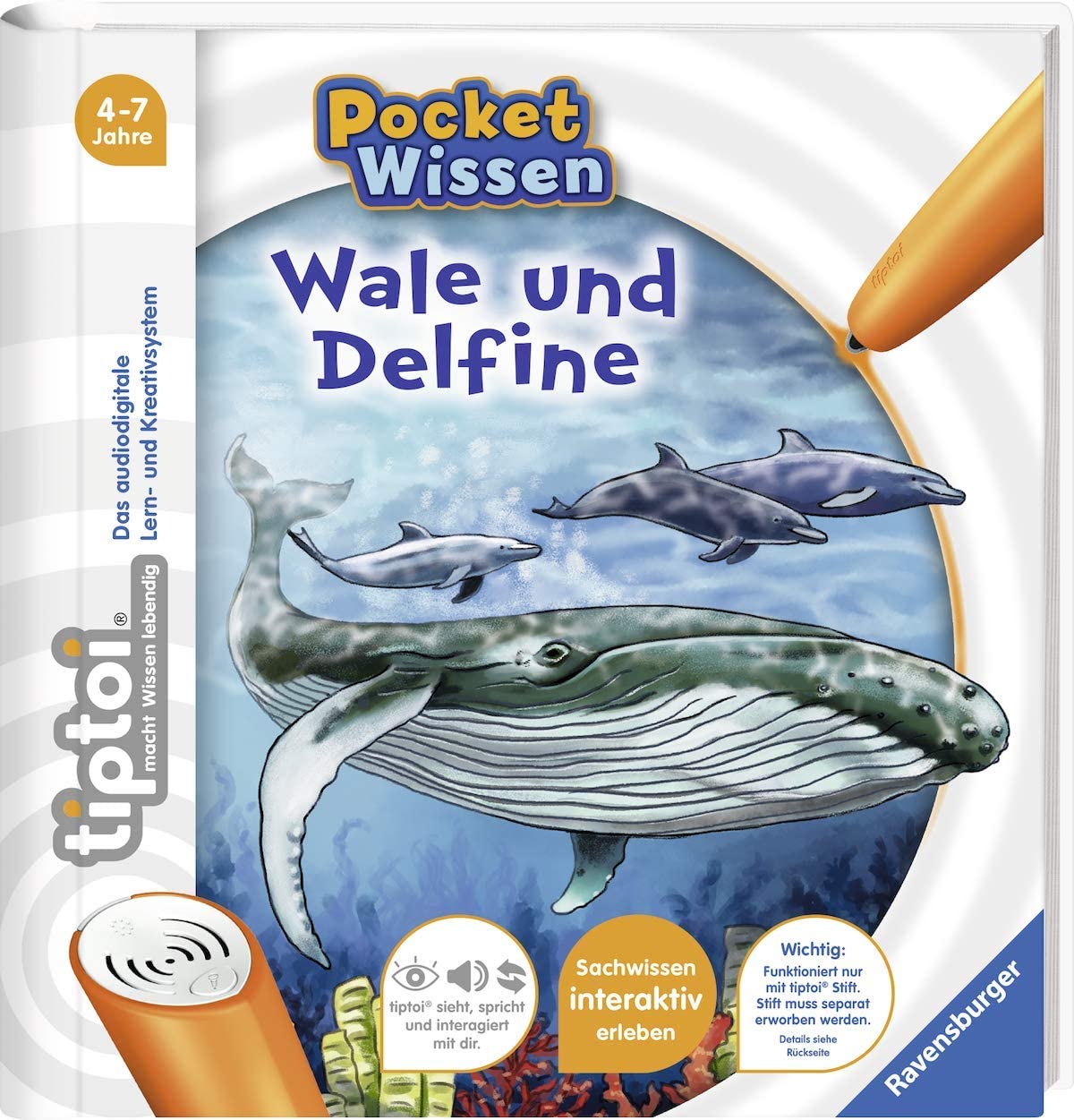 tiptoi Ravensburger Book 4-7 Years Old Pocket Knowledge – Whales and ...