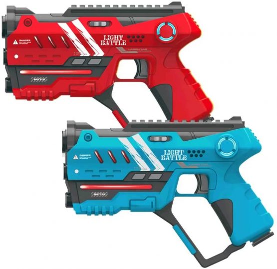 Light Battle Laser Gun set – 2 Anti-Cheat Infrared guns (red, blue ...