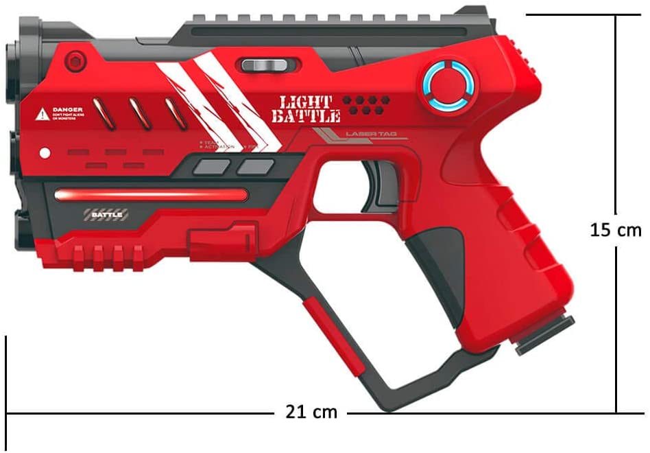 Light Battle Laser Gun set – 2 Anti-Cheat Infrared guns (red, blue ...