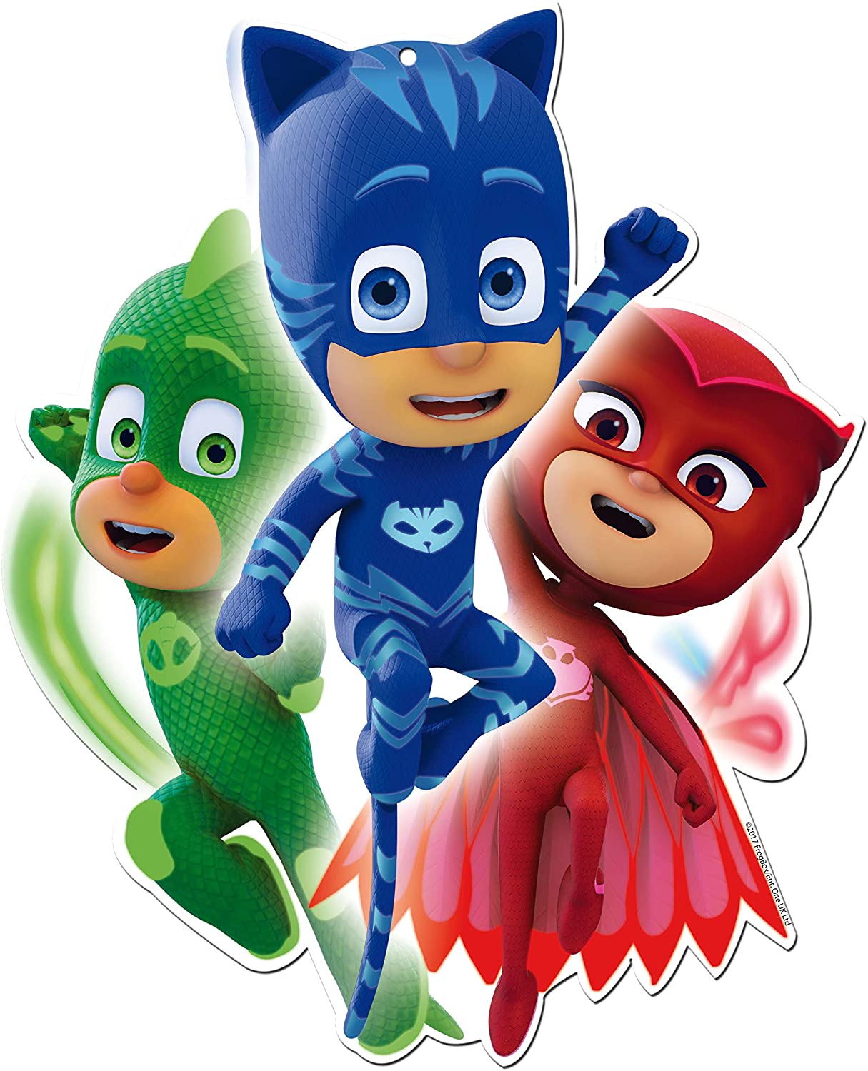 PJ MASKS 0889, Pack 4 silhouettes 30 cms, for decoration of parties and ...