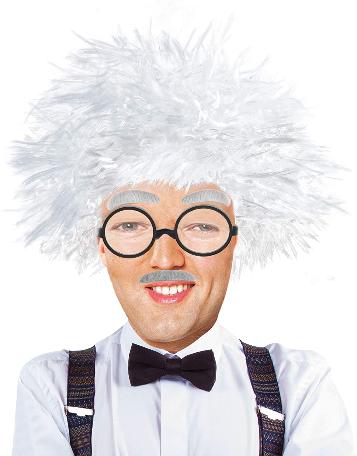 Beelittle Old Man Mad Scientist Wig Set Albert Einstien Ben Benjamin ...