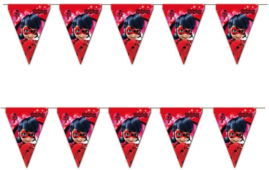 ALMACENESADAN 0690, Pack 2 Lady Bug pennants, 3 meters each Lady Bug ...