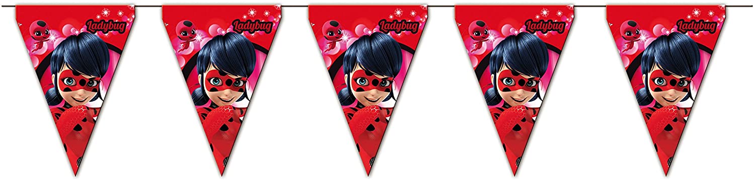 ALMACENESADAN 0690, Pack 2 Lady Bug pennants, 3 meters each Lady Bug ...