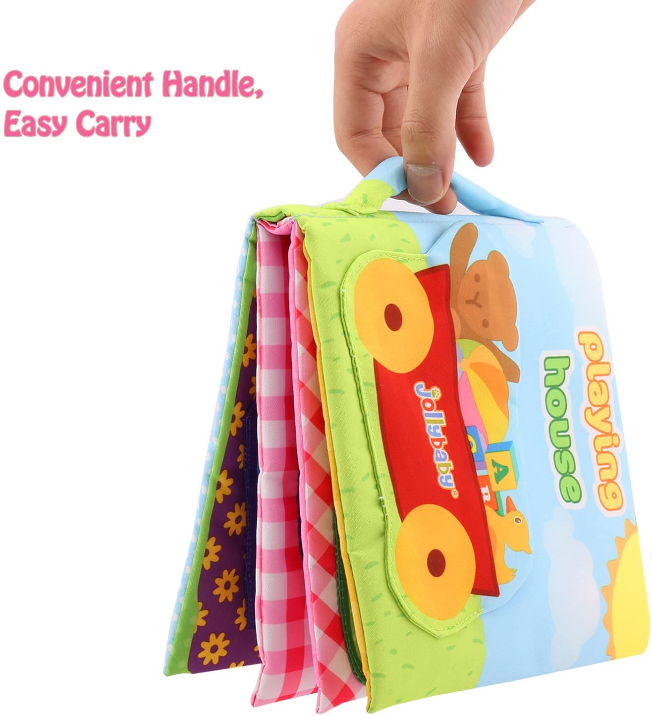Zooawa Soft Activity Cloth Book, Early Development Educational Crinkle ...