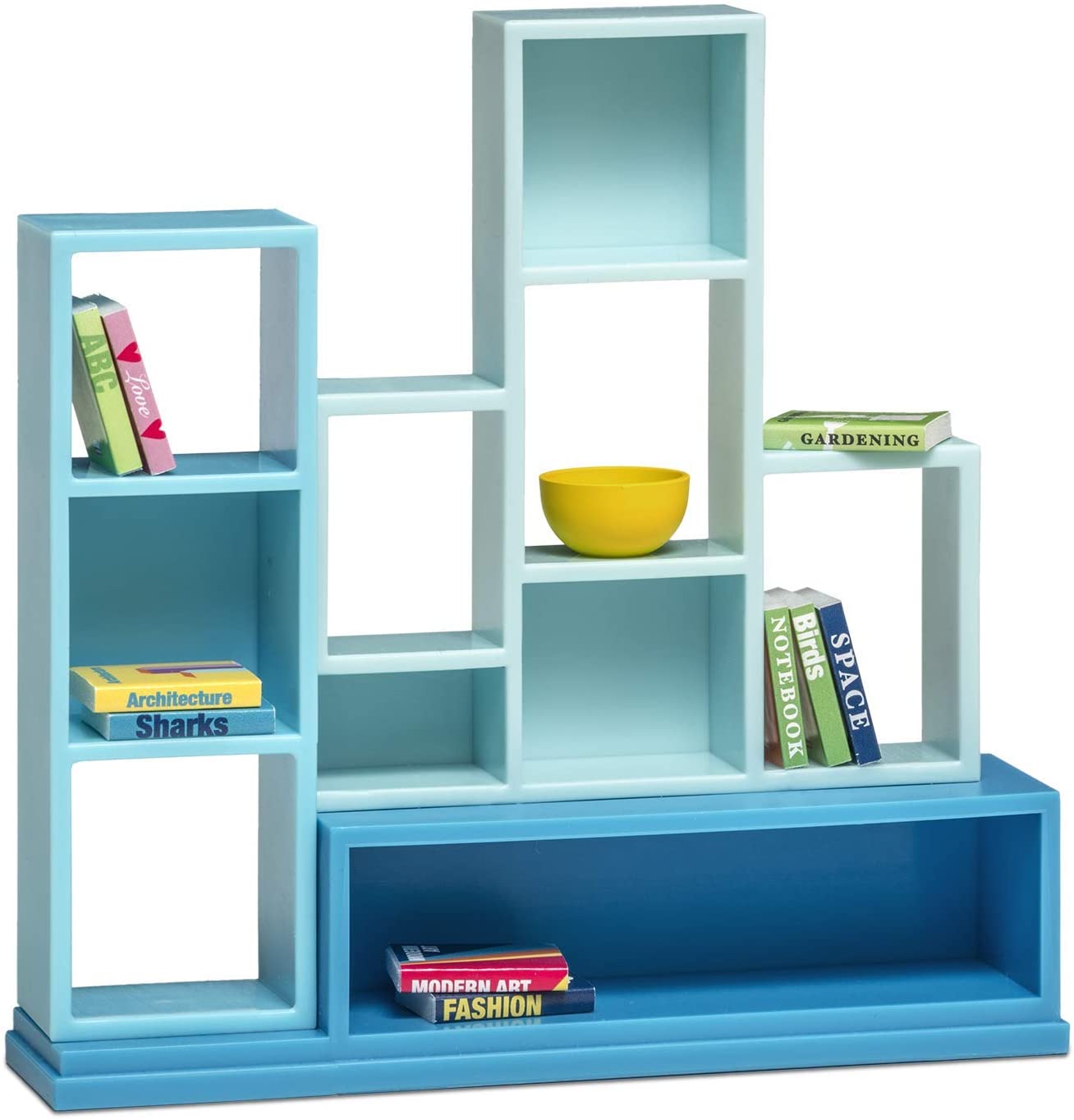 LUNDBY Dolls House Furniture Sets – Doll House Bookcase + Books ...