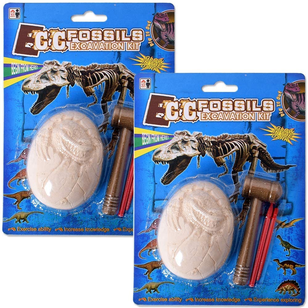 TE-Trend 2 Piece Fossils Archeology Excavation Set Dinosaur Excavation ...