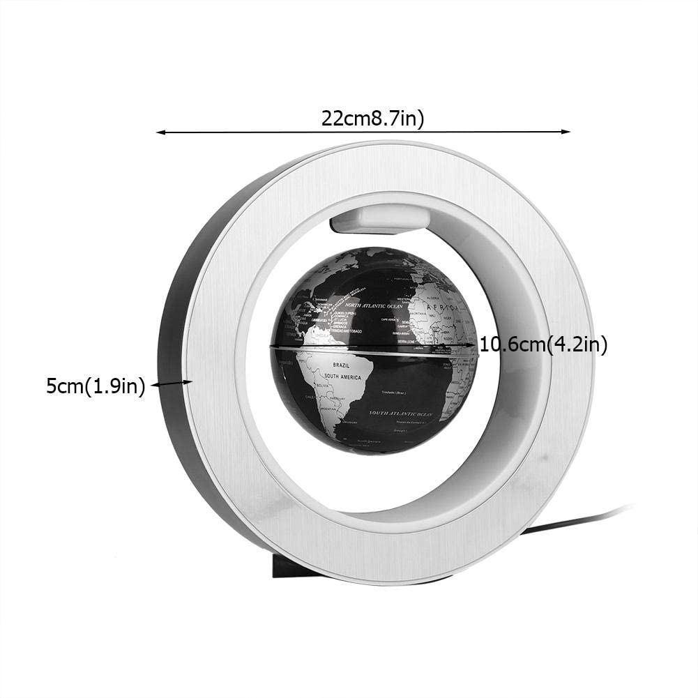 Floating Magnetic Levitation Globe Rotating World Map Globe with LED ...