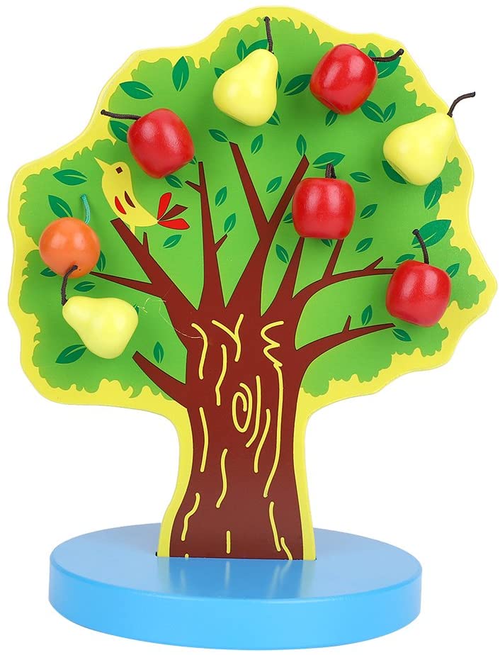 Wooden Magnetic Fruit Apple Tree DIY Role Play Toys for Children Kids ...
