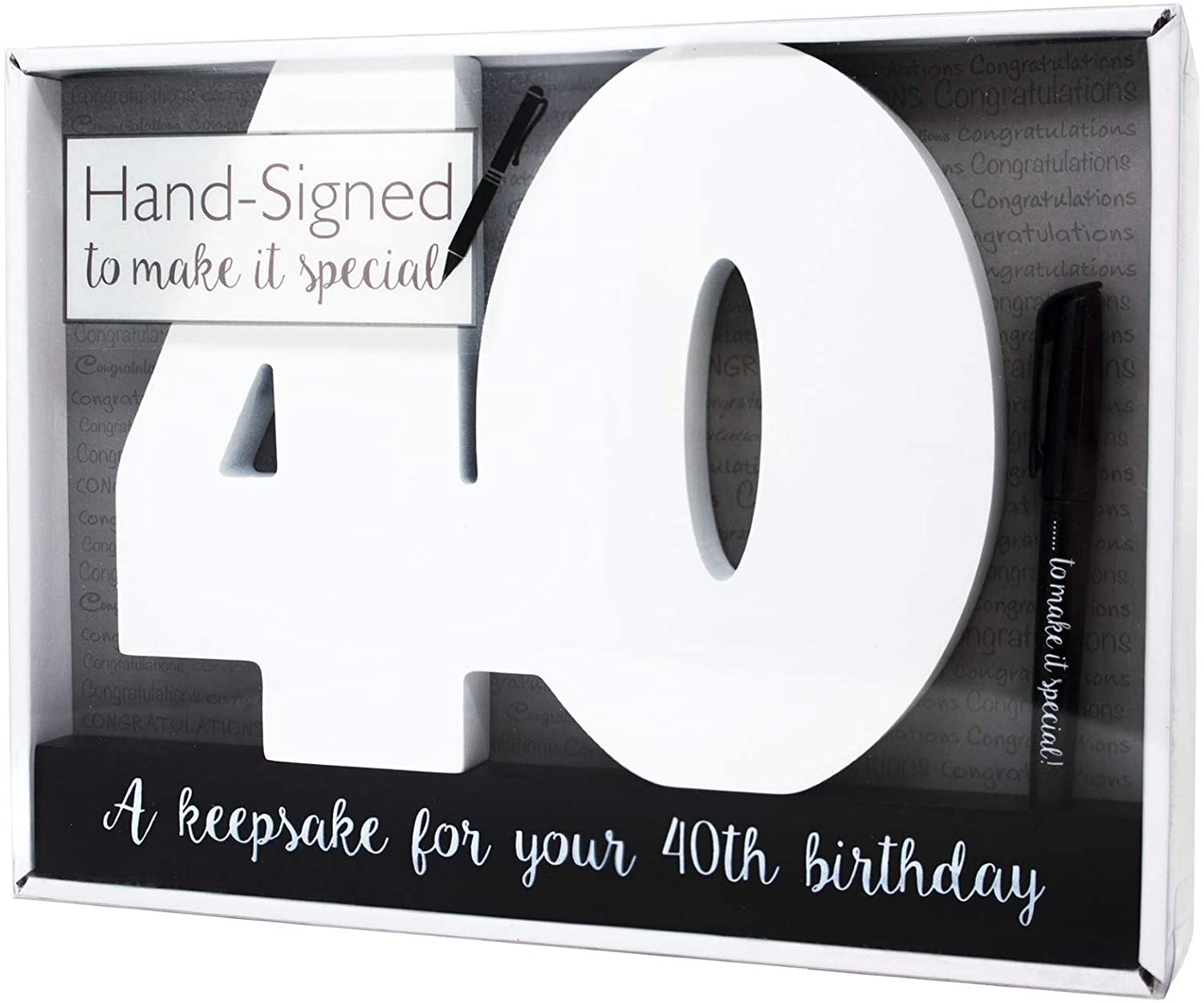 Royal County Products Ltd Happy 40th Birthday Wooden Freestanding ... Royal County Products Ltd Happy 40th Birthday Wooden Freestanding ...