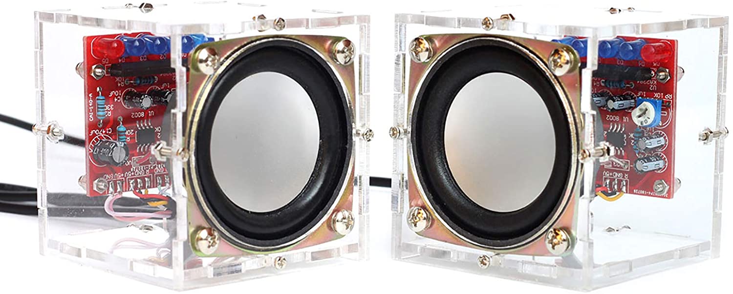 Gikfun Mini Advanced Electronic Transparent Speaker Box DIY Kit Sound ...