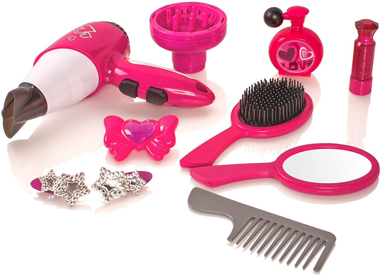 Style Girlz Salon Hair Styling Set with Battery-Operated Hair Dryer and ...