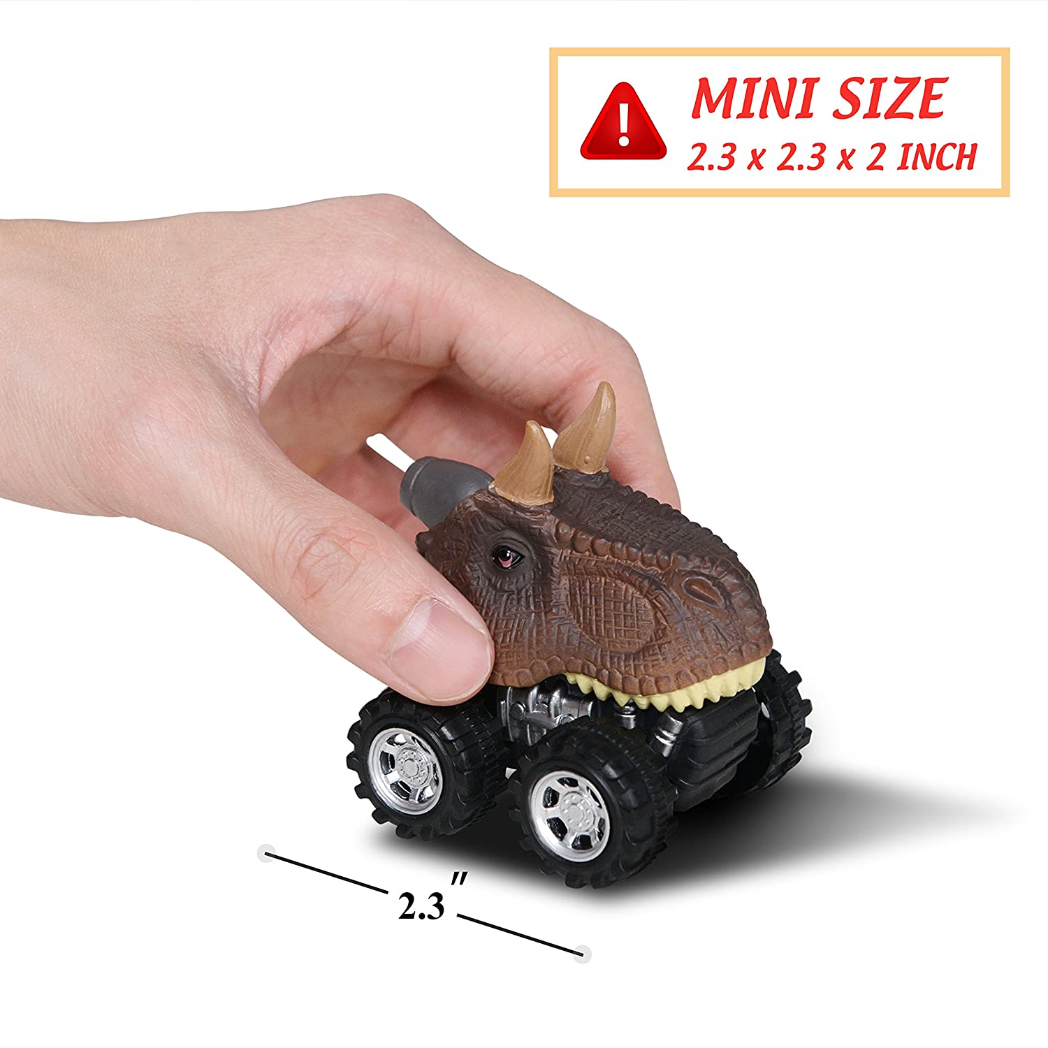 Nunki Toy Dinosaur Cars,6 Pack Pull Back Dinosaur Vehicle Set, Mini ...