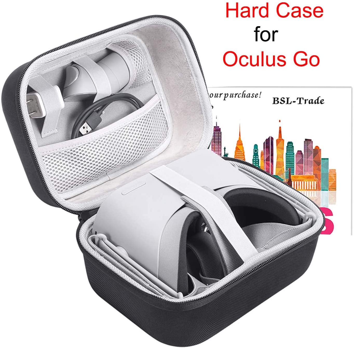 Case for Oculus Go, Hard EVA Carry Bag Storage Box for VR Oculus Go ...