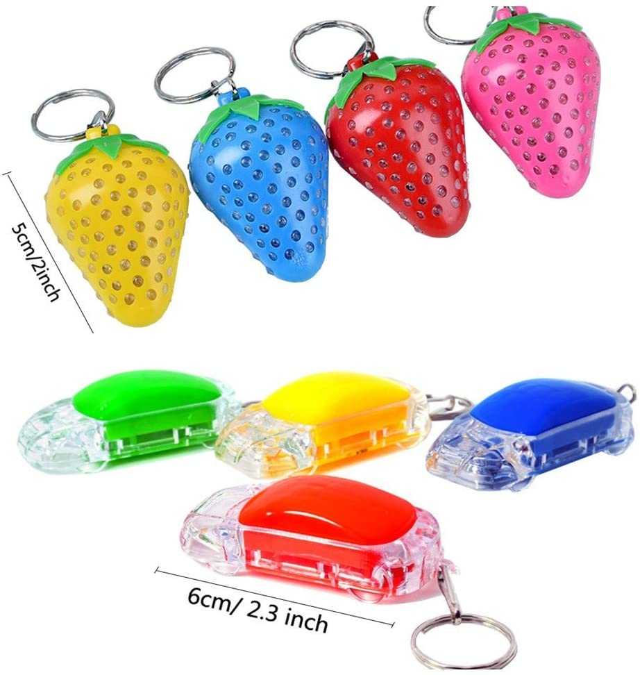 T&J Fashion 24 Pieces LED Keyring Party Bag Fillers Lighting Toy ...