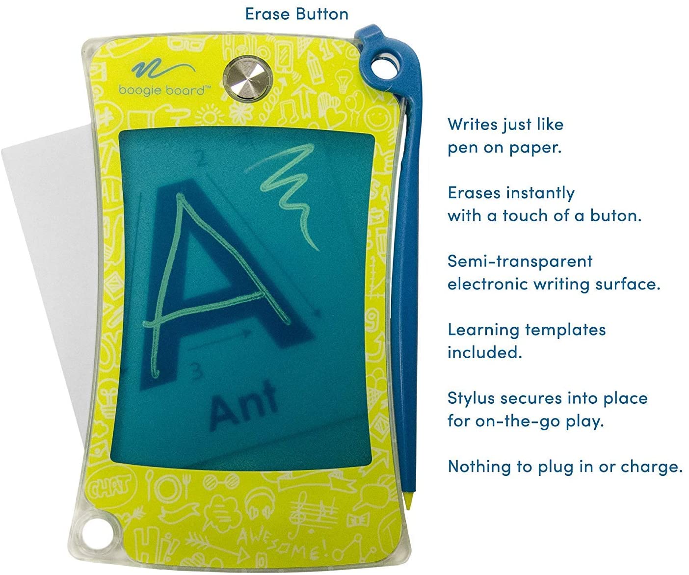 Boogie Board NEW Writing Drawing Tracing Flash Cards : Clear View ...