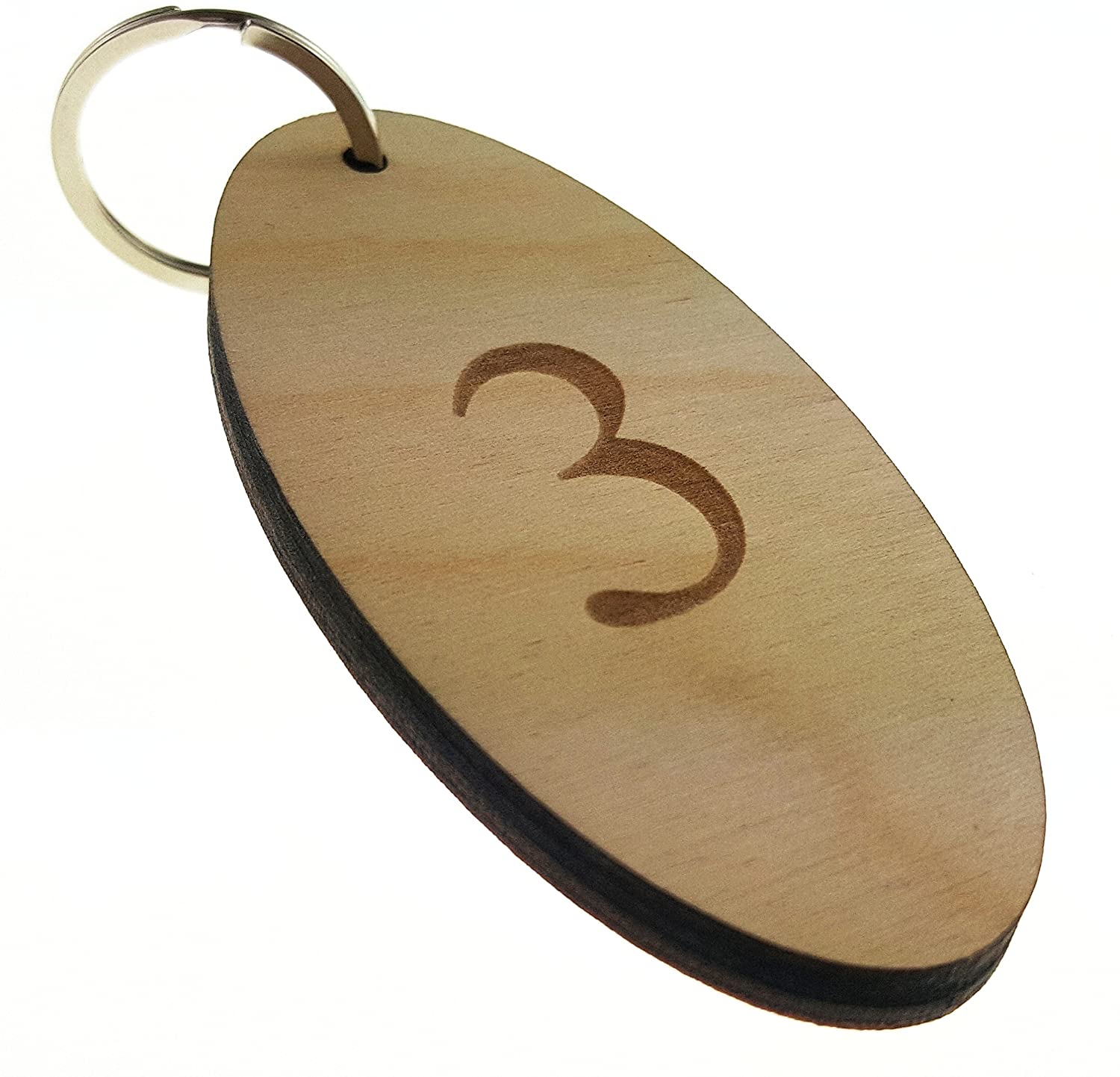 OriginDesigned Key Fobs, Key tags, Key Rings, Numbered 1 to 5 – Wooden ...