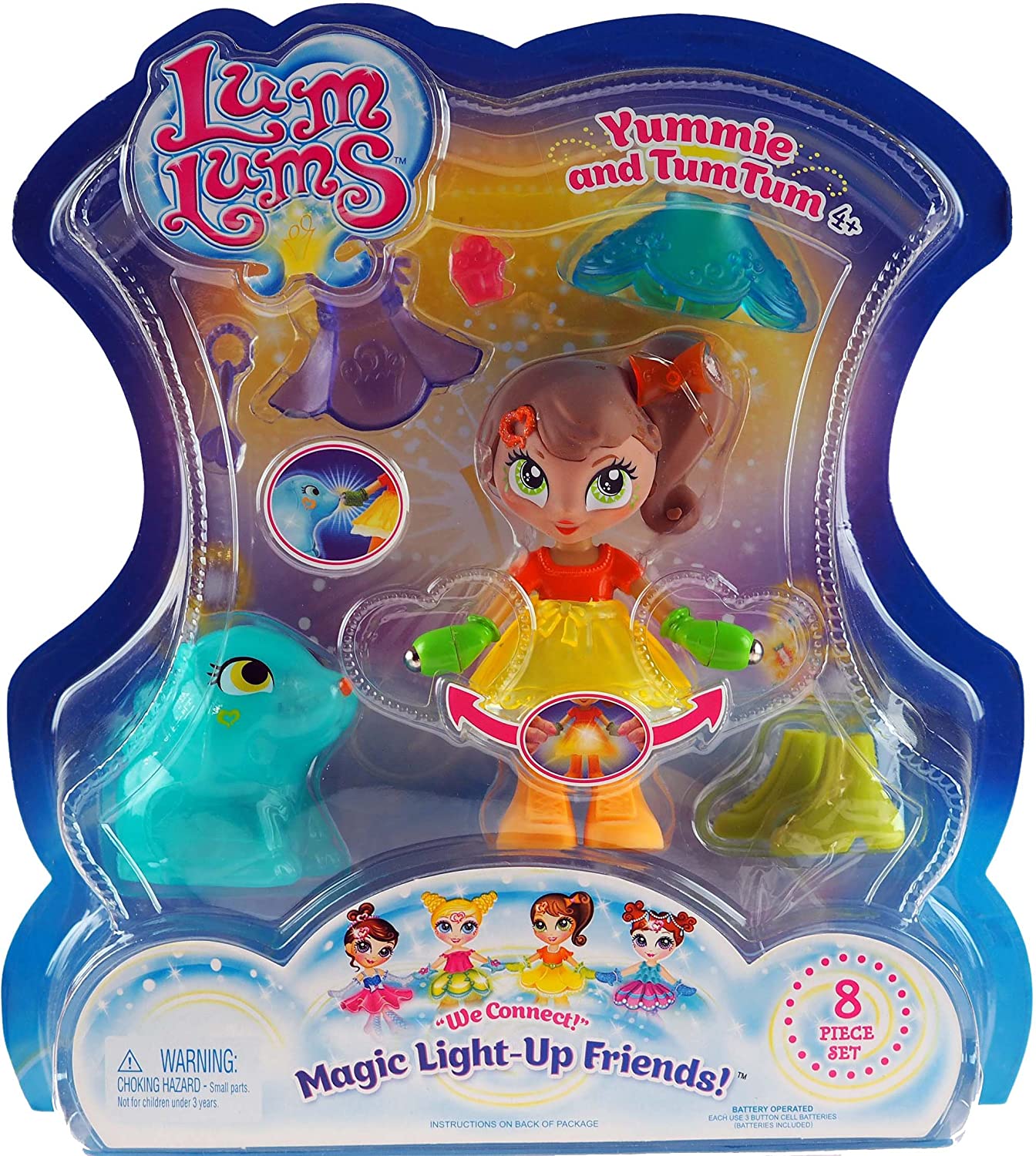 Lum Lums Magic Light-Up Friends! Doll – Yummie And Tum Tum 8 Piece Set – TopToy
