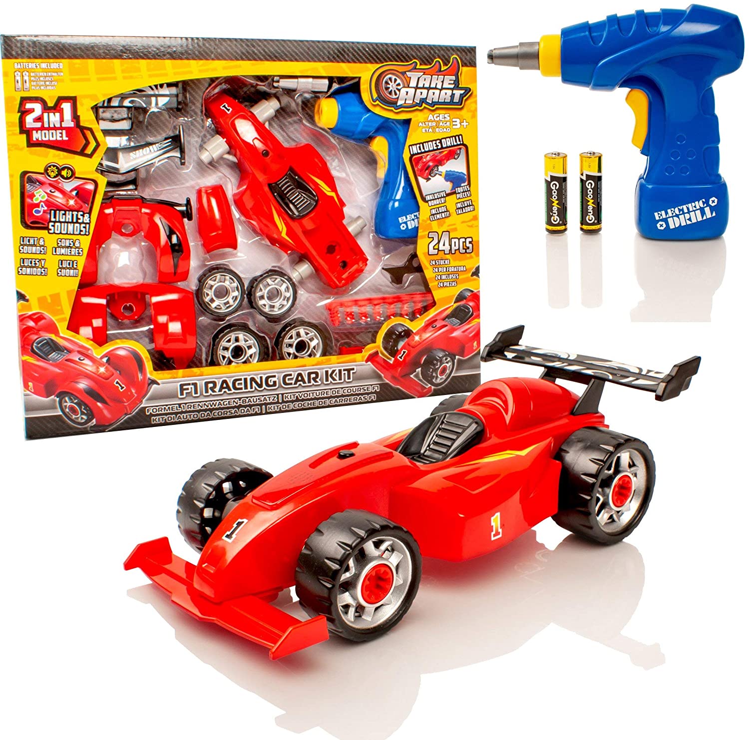 Take Apart® Construction Toy – 2 in 1 F1 Racing Car Kit – Build Your ...