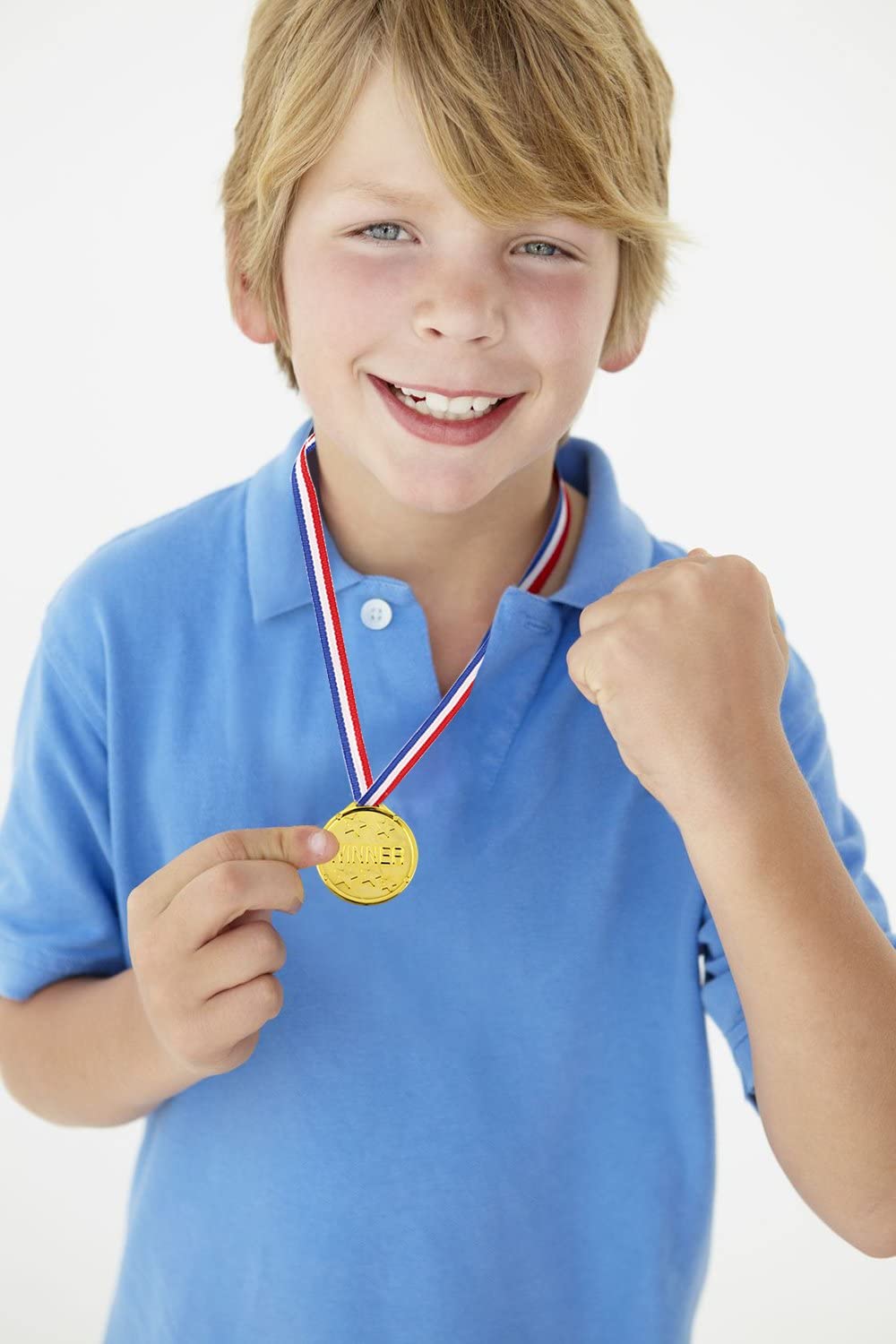 Pllieay 72 Pieces Kids Medals Plastic Gold Winners Medals for Children ...